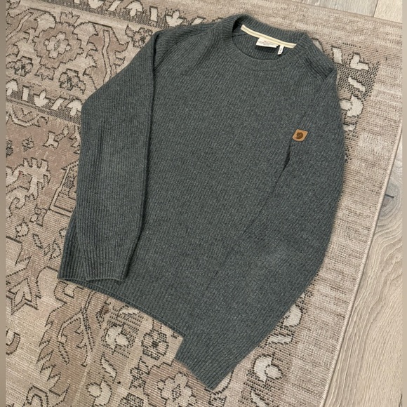 Fjallraven | Sweaters | Fjall Raven Sage Green Ribbed Mens Wool Sweater ...